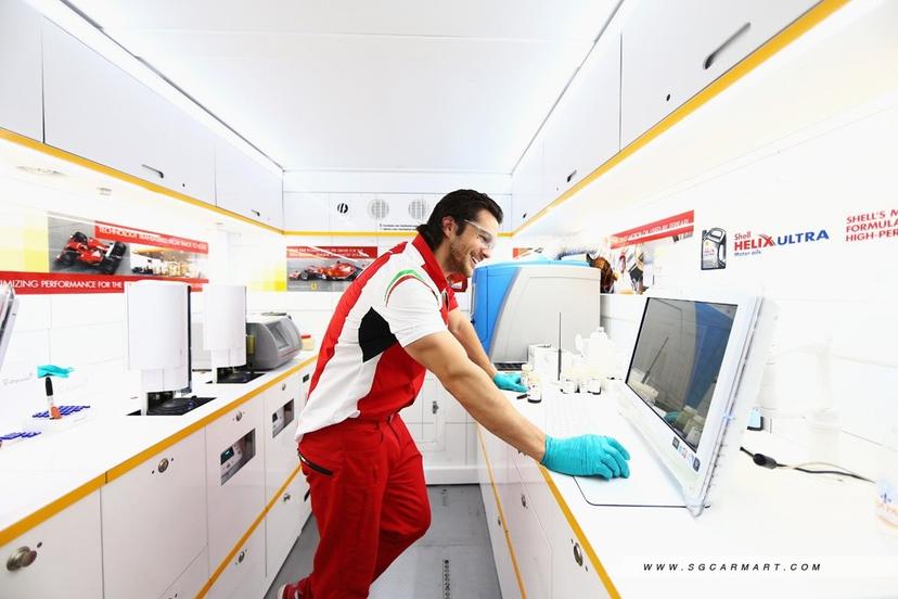 Shell's bespoke trackside laboratory is an important asset to Ferrari ...