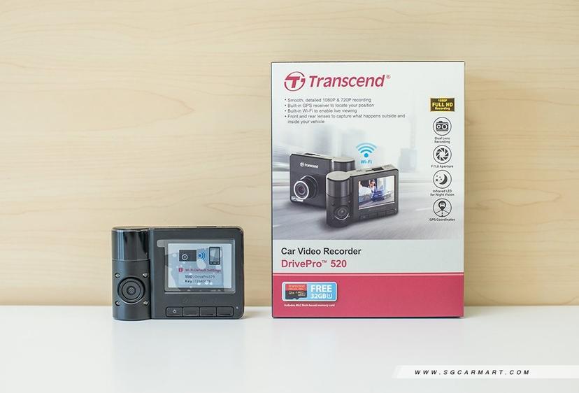 Transcend DrivePro 520 - Dual lenses for double the safety - Sgcarmart