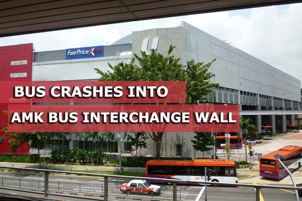 Nine injured after bus crashes into wall at AMK bus interchange - Sgcarmart