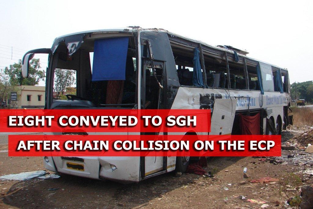 Late night accident on the ECP sees eight casualties sent to SGH ...