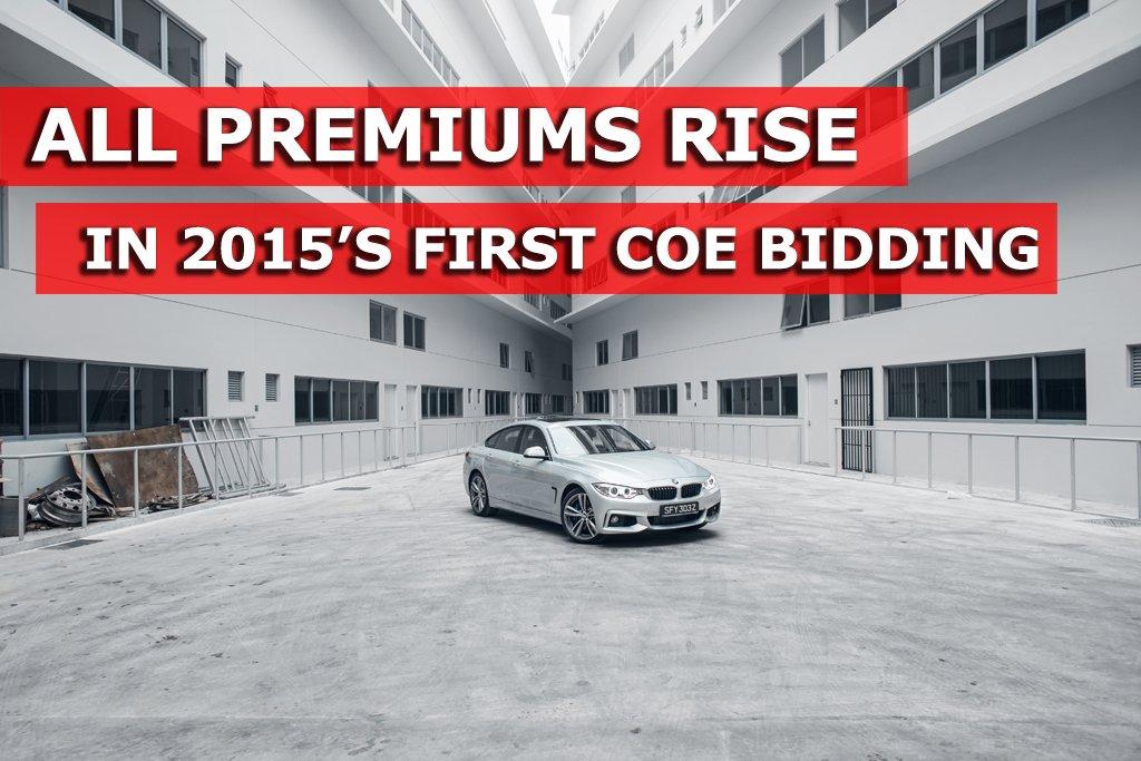 All COE premiums went up in 2015's first bidding - Sgcarmart