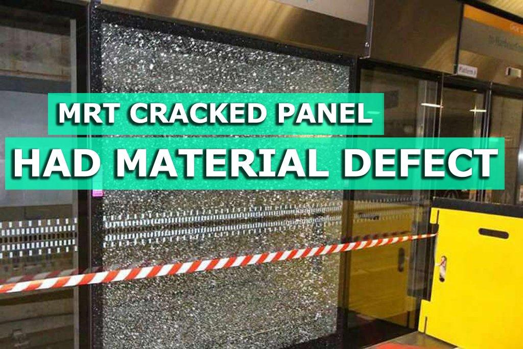 Material defect behind one-north station's cracked panel - Sgcarmart