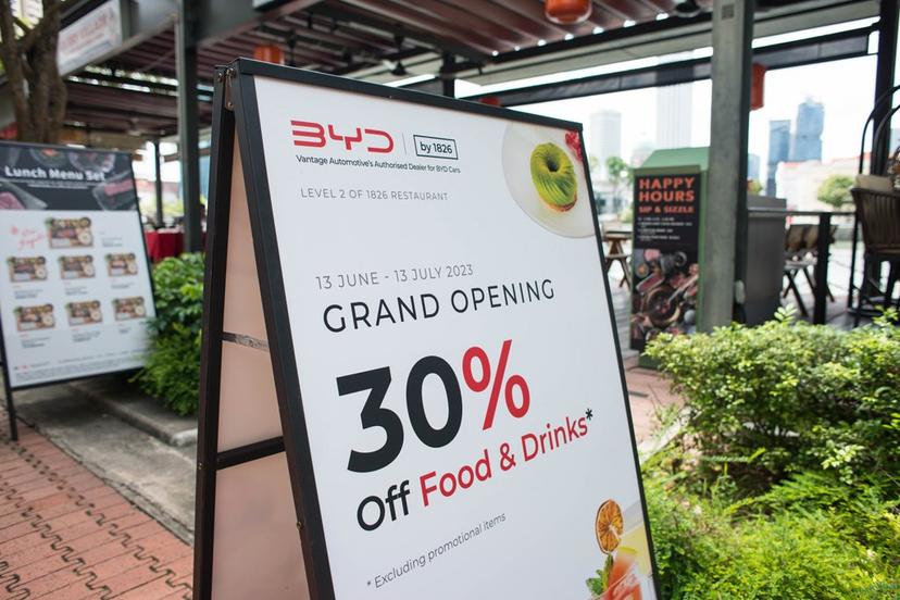 BYD by 1826 opens in Singapore - Sgcarmart