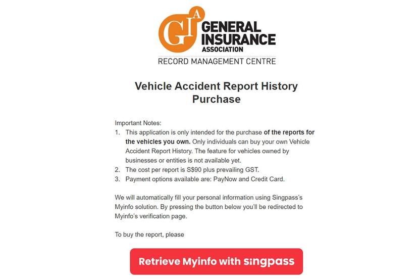 GIA launches new Vehicle Accident Report History service - Sgcarmart