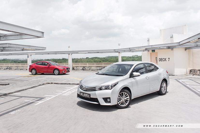 Mazda3 Sedan 1.5 Deluxe (A) vs Toyota Corolla Altis 1.6 (A) - Sgcarmart